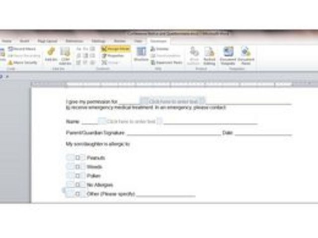 How To Create Fill In Forms With Microsoft Word 2010 Techwalla